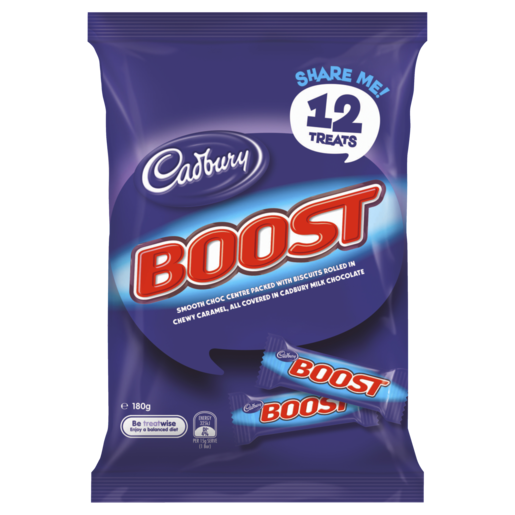 Cadbury Boost Milk Chocolate Sharepack 180g (12 pack) | Cadbury.com.au Cadbury Boost Milk Chocolate Sharepack 180g (12 pack) | Cadbury.com.au